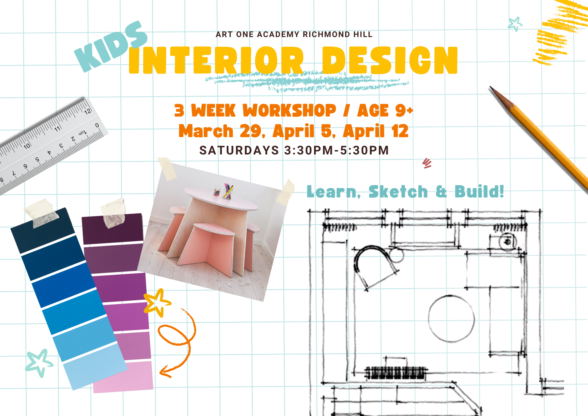 Kids Interior Design Workshop (Ages 9+) | Art One Academy