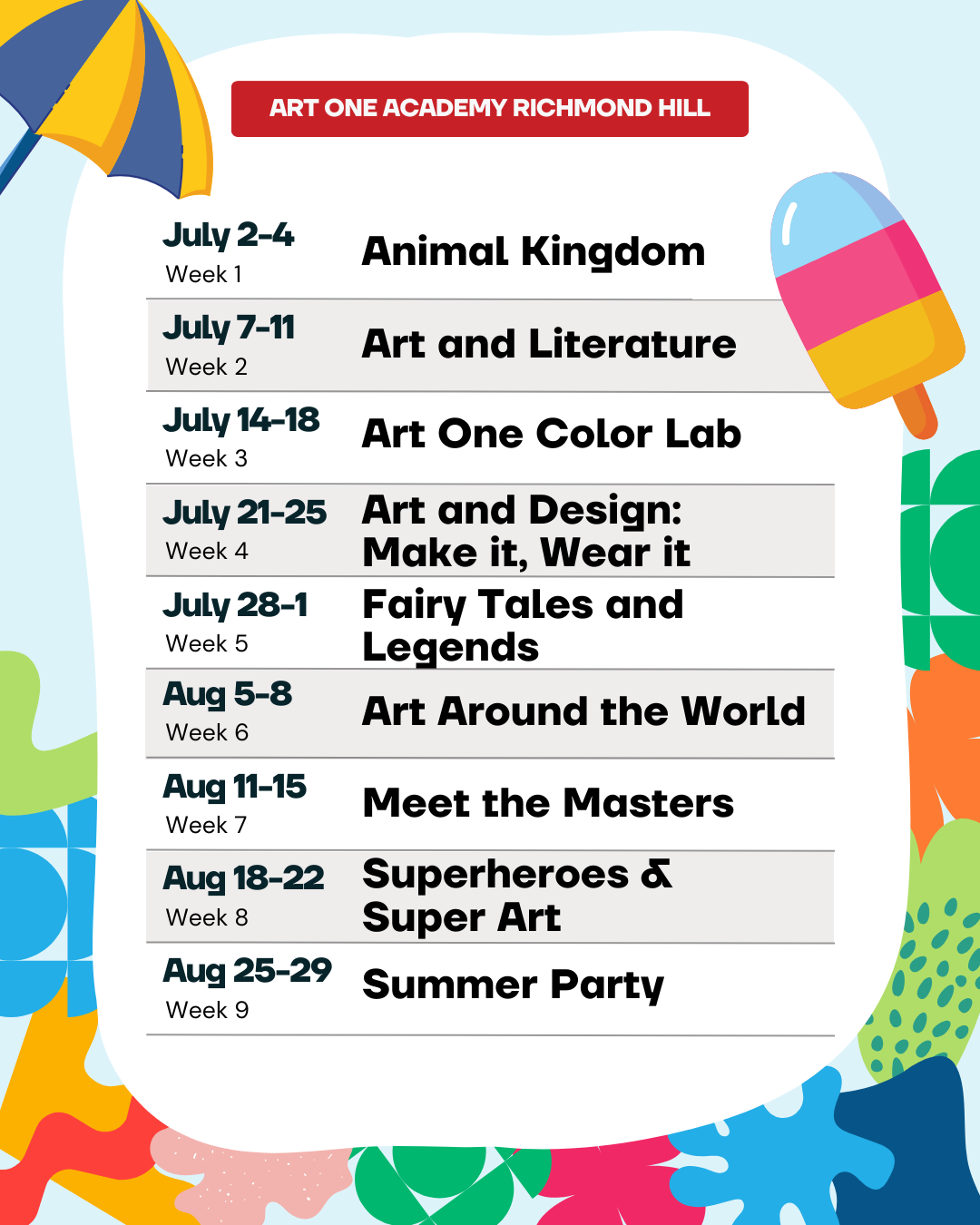 Make Art, Make Friends, Make Memories - Creative Summer Art Camp in ...
